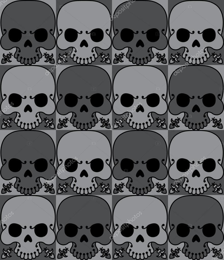 Seamless Skulls Pattern Stock Vector by ©IvanNikulin 88369140