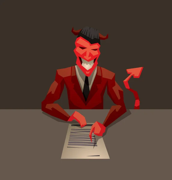 Contract with the devil Vector Art Stock Images | Depositphotos