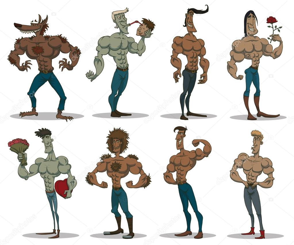 Cartoon Macho men set Stock Vector Image by ©IvanNikulin #97327716