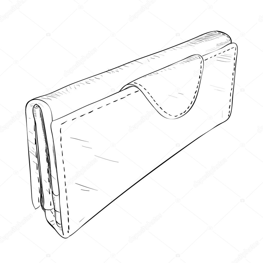 Leather Wallet Drawing