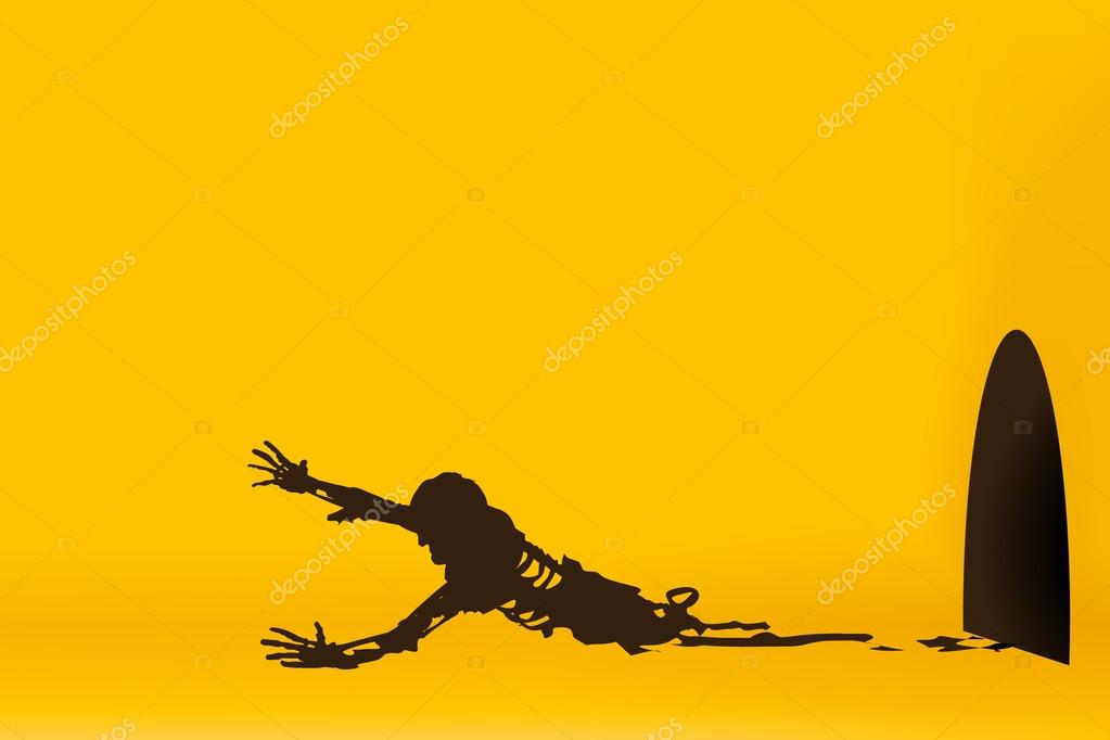 Crawling Zombie Silhouette