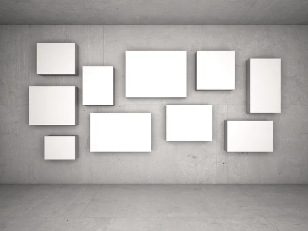 Exhibition with many empty frames — Stock Photo © babenkodenis #1381621