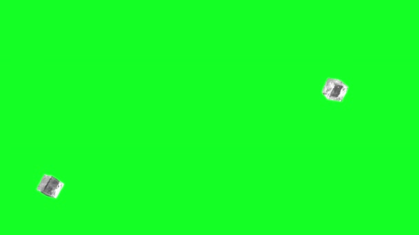 Frozen Ice Cubes Cocktails Rain Falling Floor Green Screen Chroma ...