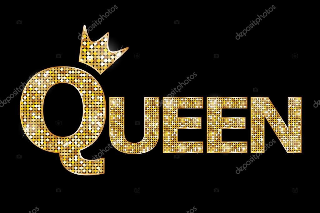 Vector illustration - Queen gold text Stock Vector by ©Ferdiperdozniy ...