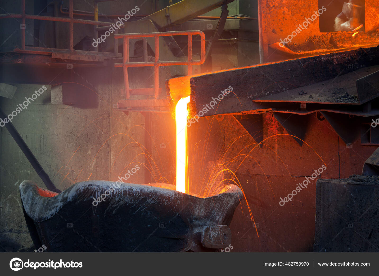 Pouring Molten Copper Copper Smelter Chile Stock Photo by ©tifonimages ...