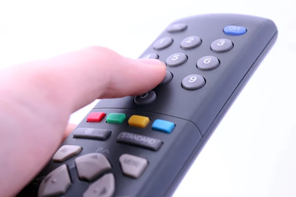 Silver remote control in hand Stock Photo by ©blotty 1135773