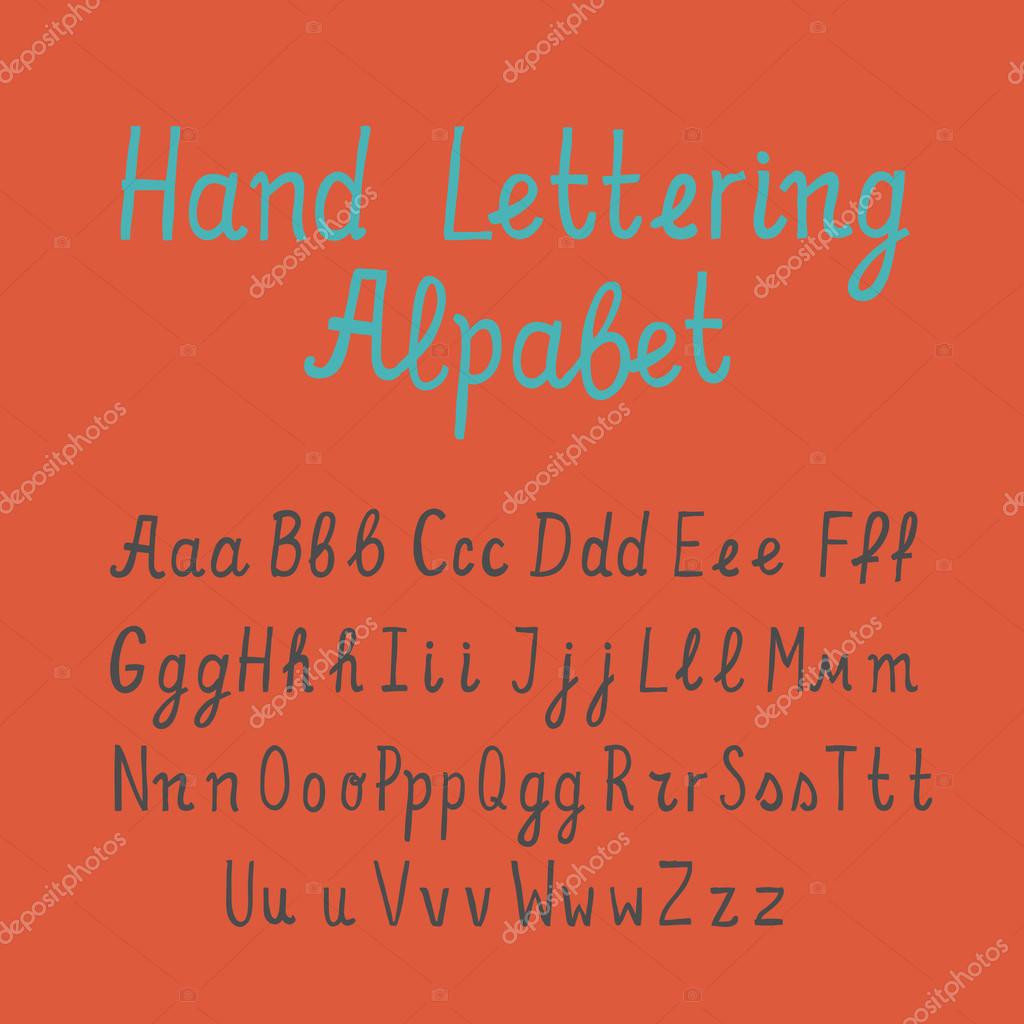 Fuentes Del Alfabeto Letras A Mano