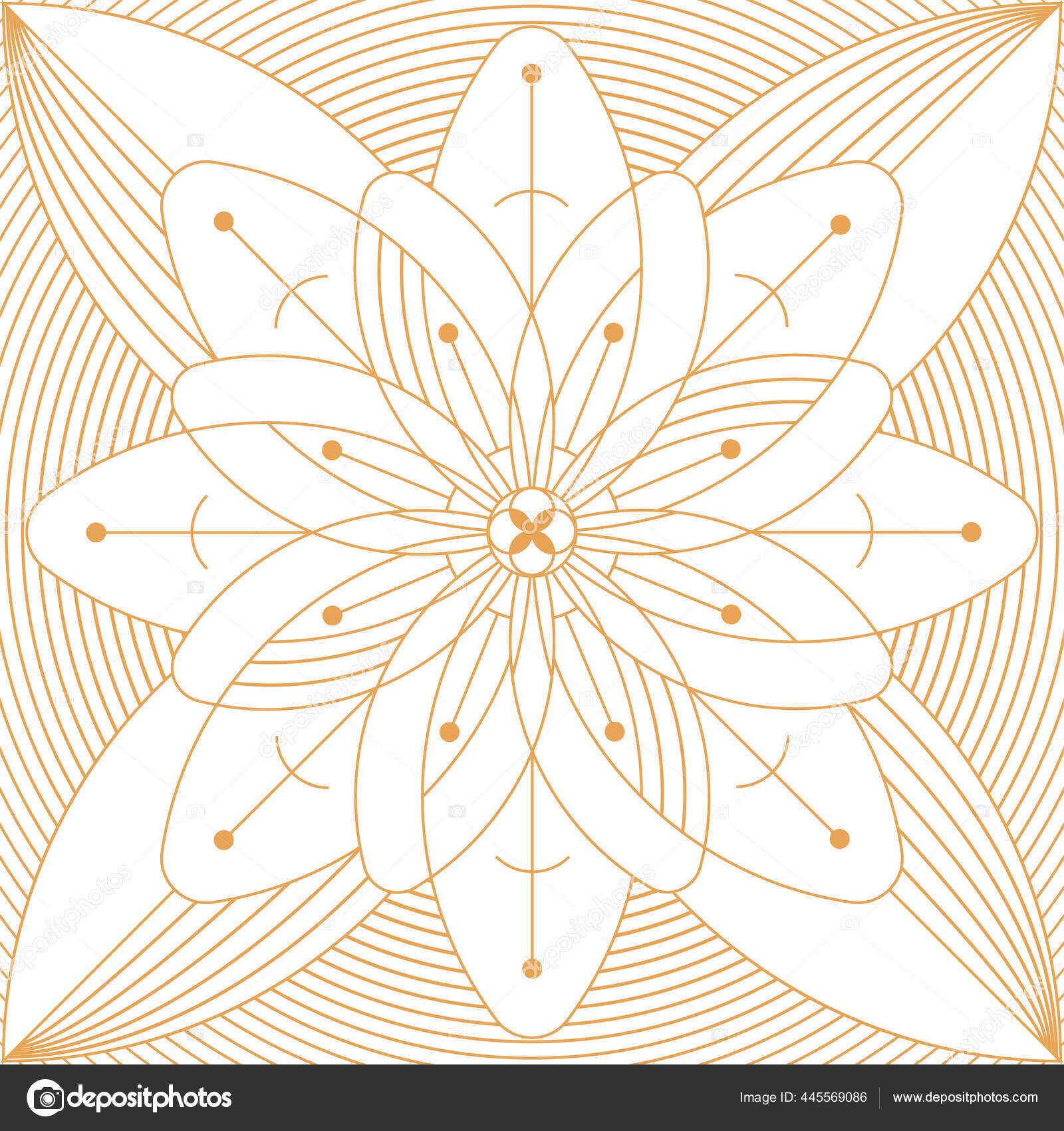 Geometric Minimalistic Artwork Poster Shape Lotus Symbol Abstract ...