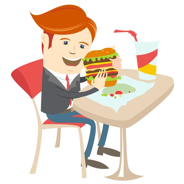 Man eating sandwich Vector Images | Depositphotos