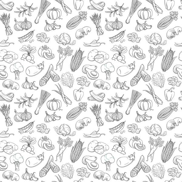 Vegetable pattern outline Vector Art Stock Images | Depositphotos