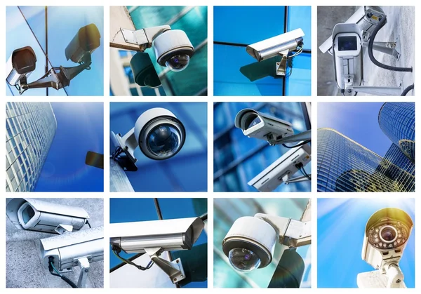 Collage of security camera and urban video — Stock Photo © Pixinooo ...