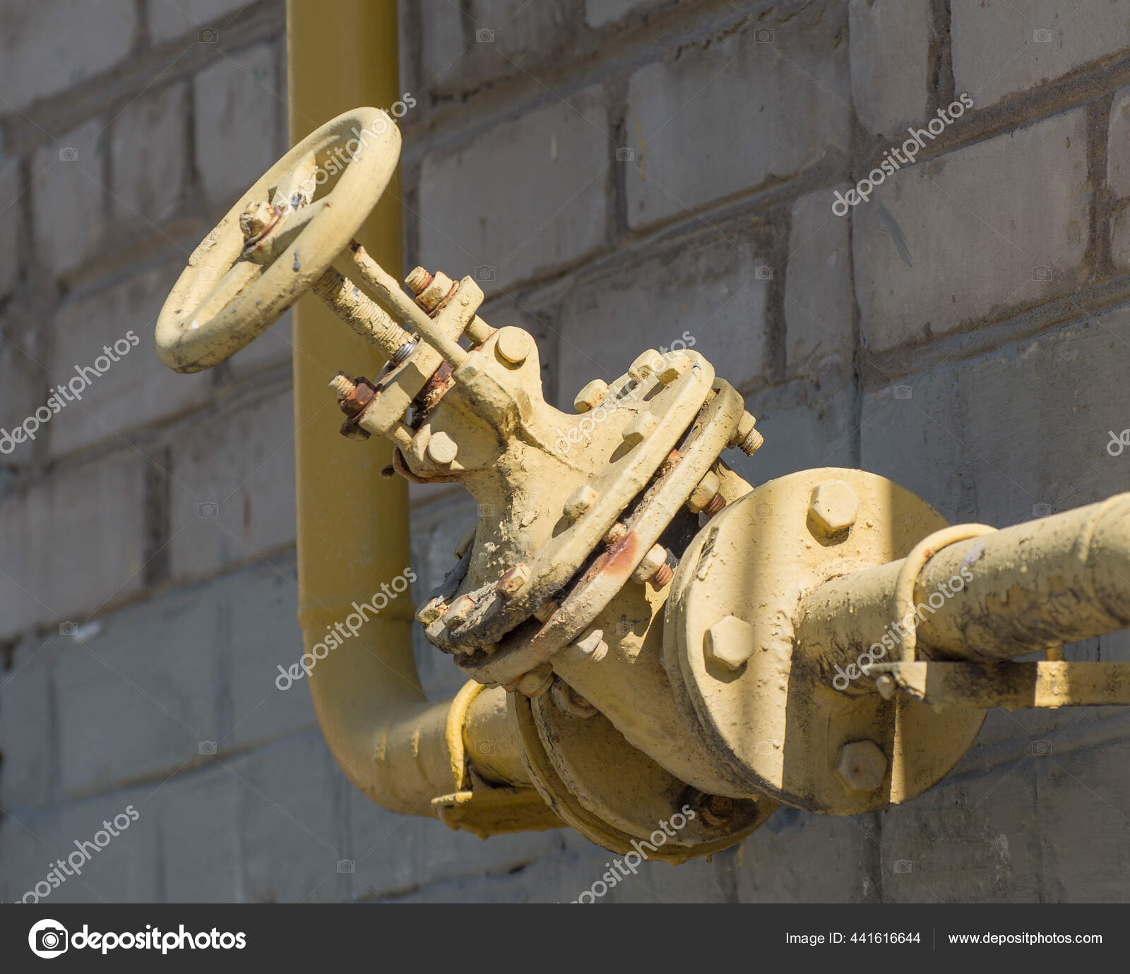 Old Gas Tap Residential Building Gas Supply Industrial Enterprises ...