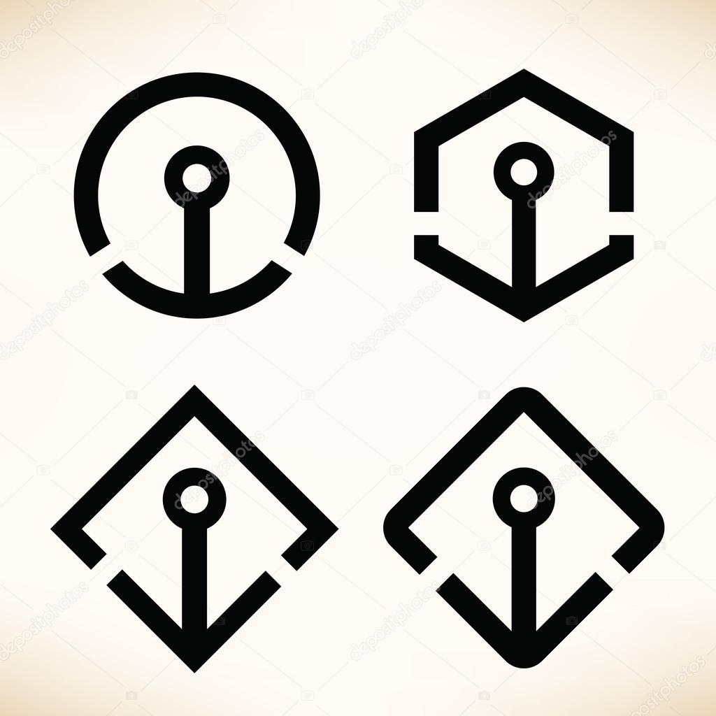 Conjunto de s mbolos vectoriales de ancla 2024