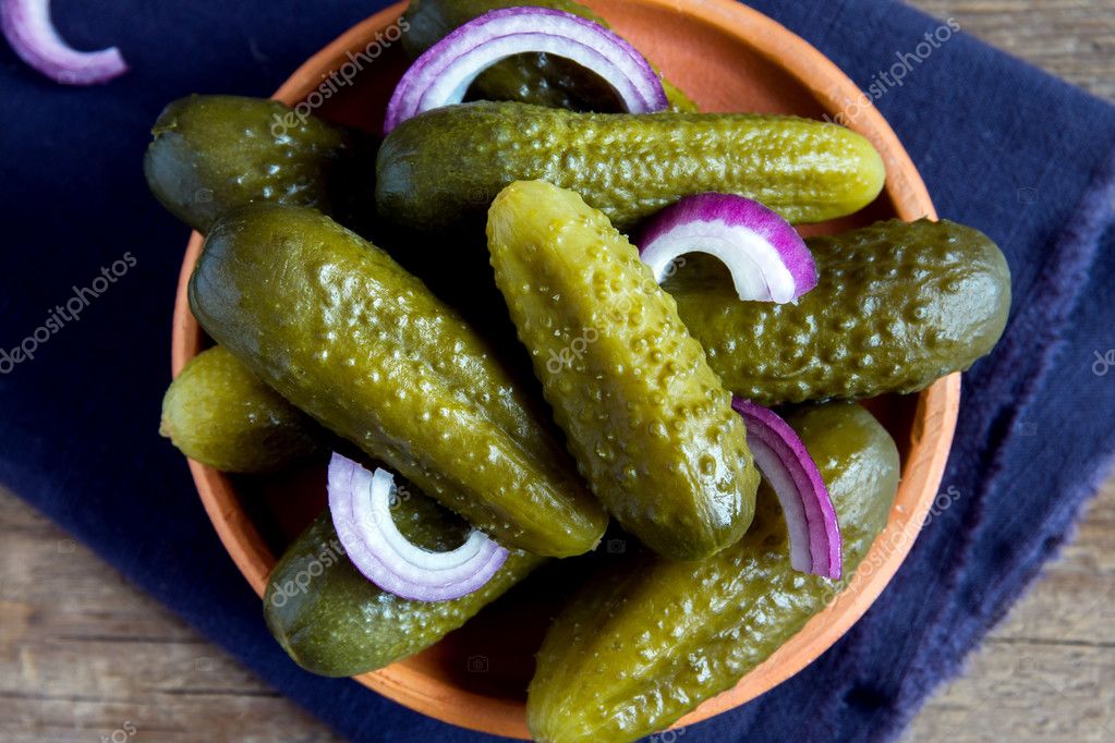 Pickles in ceramic bowl Stock Photo by ©Mizina 102630938