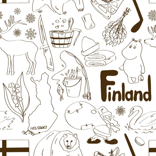 Sketch Finland seamless pattern Stock Vector Image by ©Annykos #53589649
