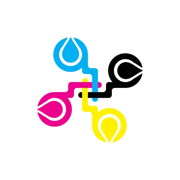 Cmyk Color Drop Logo Design Vector Stock Vector by ©Drijimedia 413311134