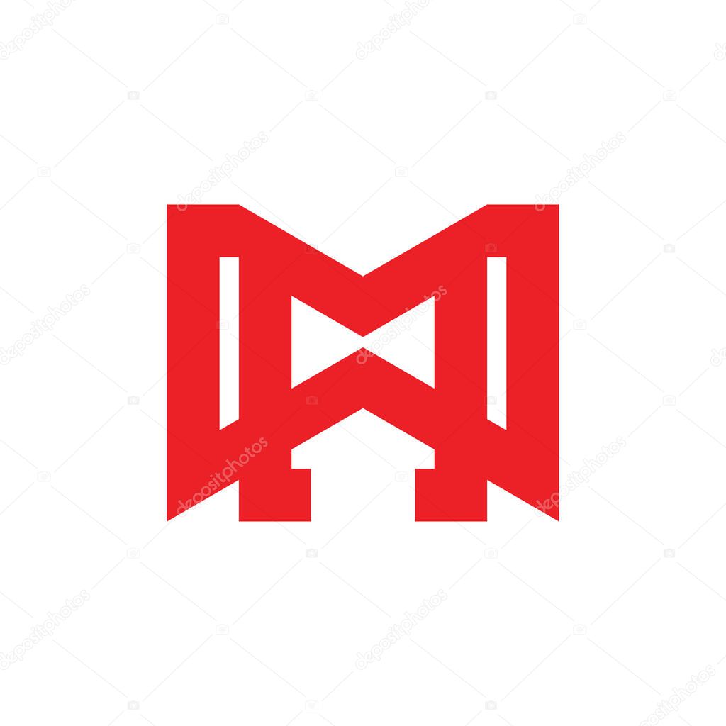 Logotipo de la letra MW, logotipo de la letra MM, vector de diseño del logotipo de la letra MWM 2022