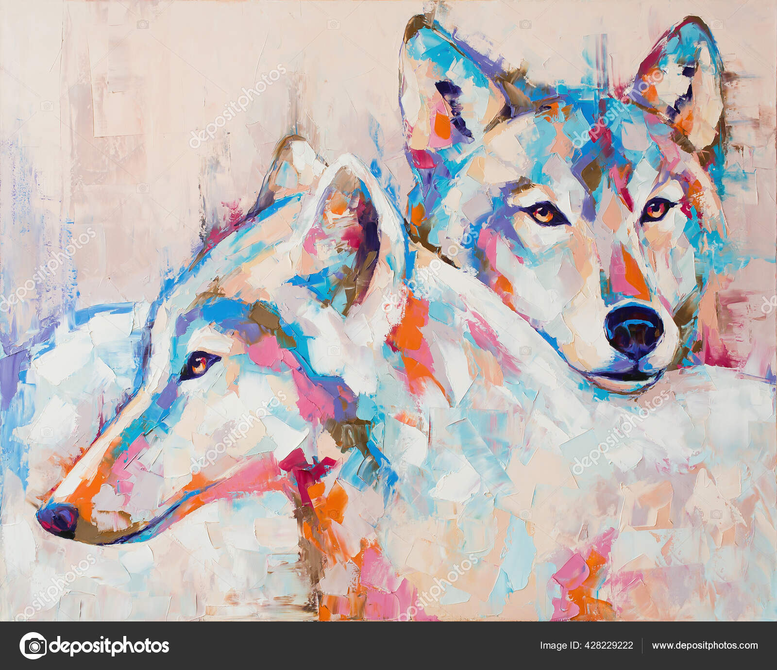 Wolf Painting Abstract