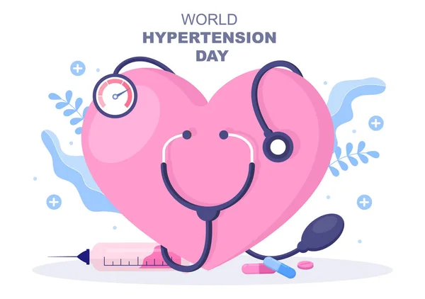 D a Mundial de la Hipertensi n Ilustraci n vectorial Conmemorada Cada 17 de Mayo a los S ntomas ...