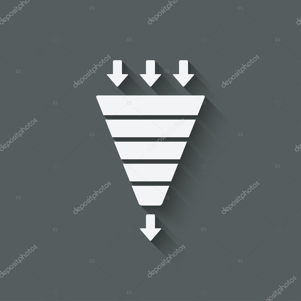 Símbolo de funil de marketing Vetor de ©natbasil 68307349