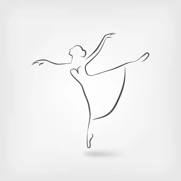 Sketch ballet posture. dancing studio symbol vintage background Stock ...
