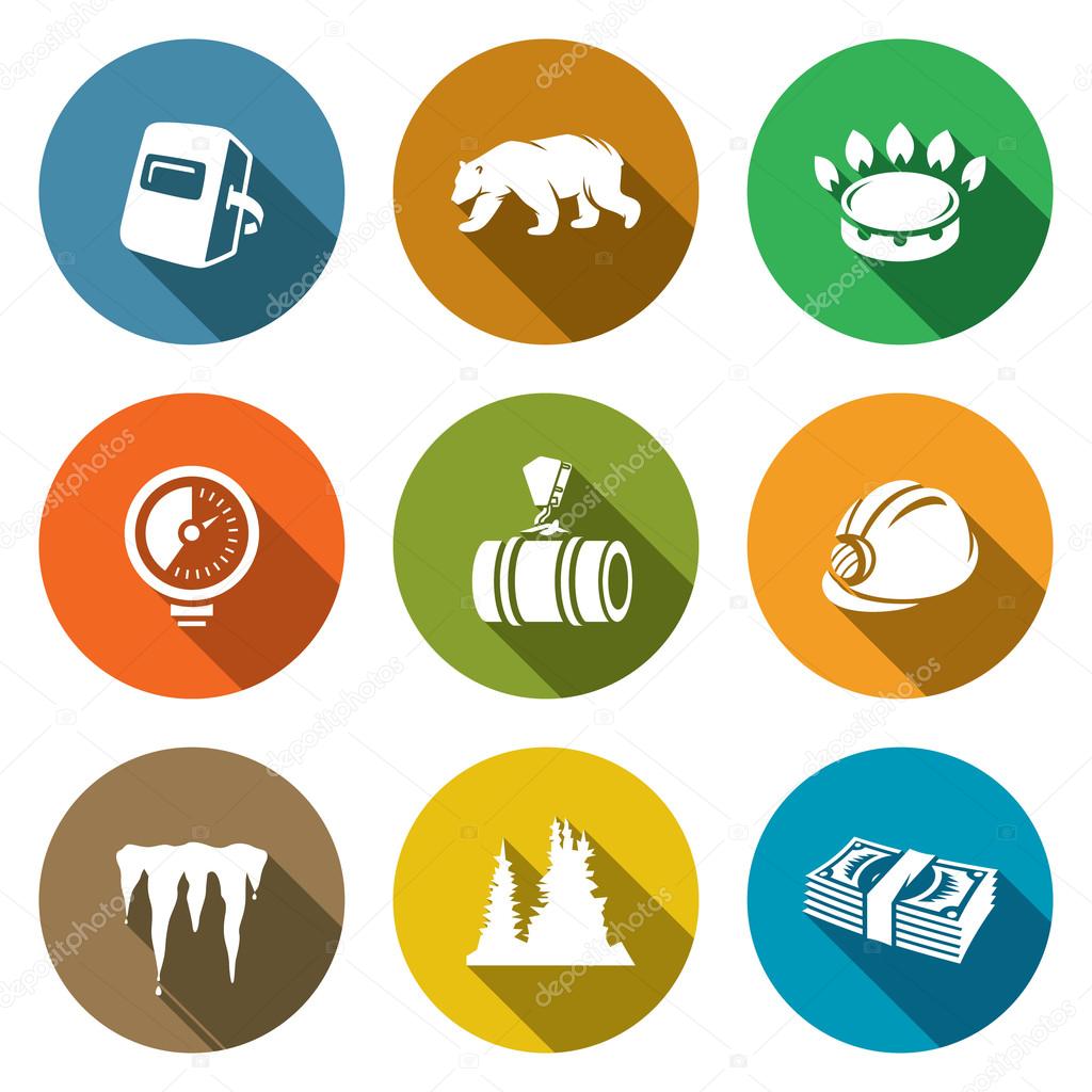 Gas transit Icons Set. Vector Illustration. Stock Vector Image by ...