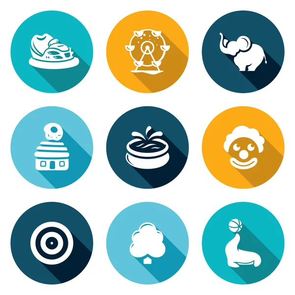 Conjunto de iconos de diversión. Ilustración vectorial. 2023