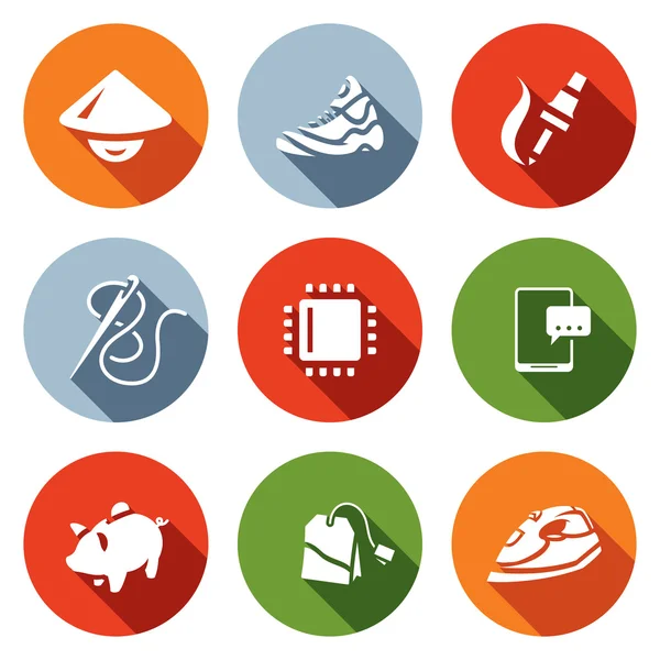 Vector Set of Cheap Labor Icons. Worker, Tool, Economy, Production ...