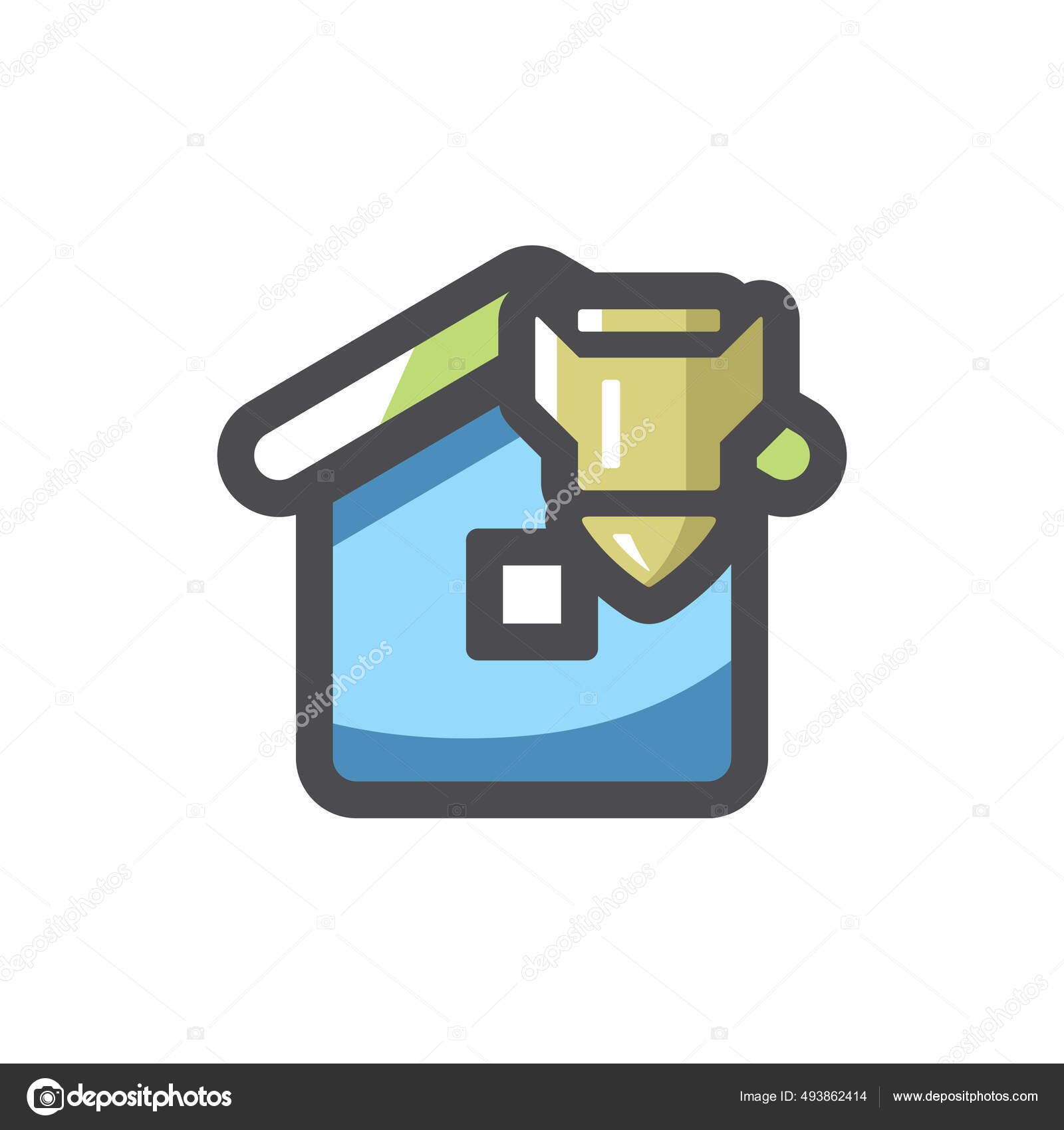 War Building Destroy Vector icon Cartoon illustration Stock Vector by ...