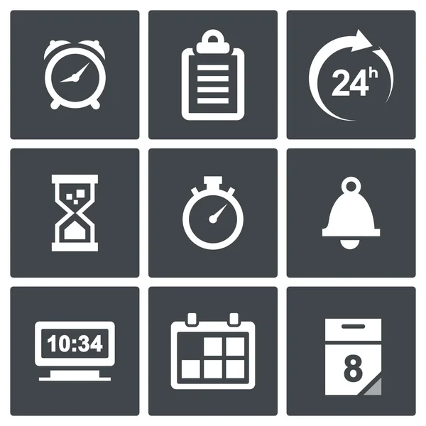 9 time signs — Stock Vector © gupusk #5007700