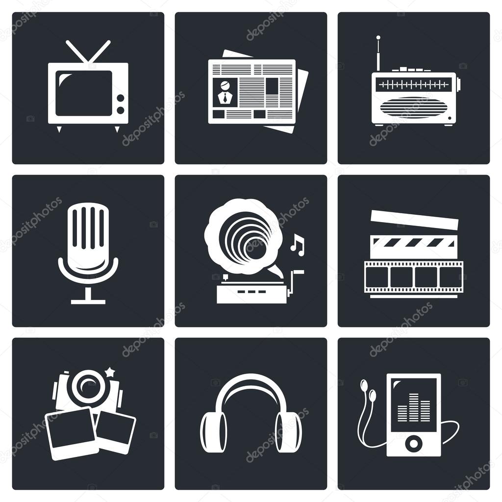 Media icon set Stock Vector Image by ©steinar14 #65825839