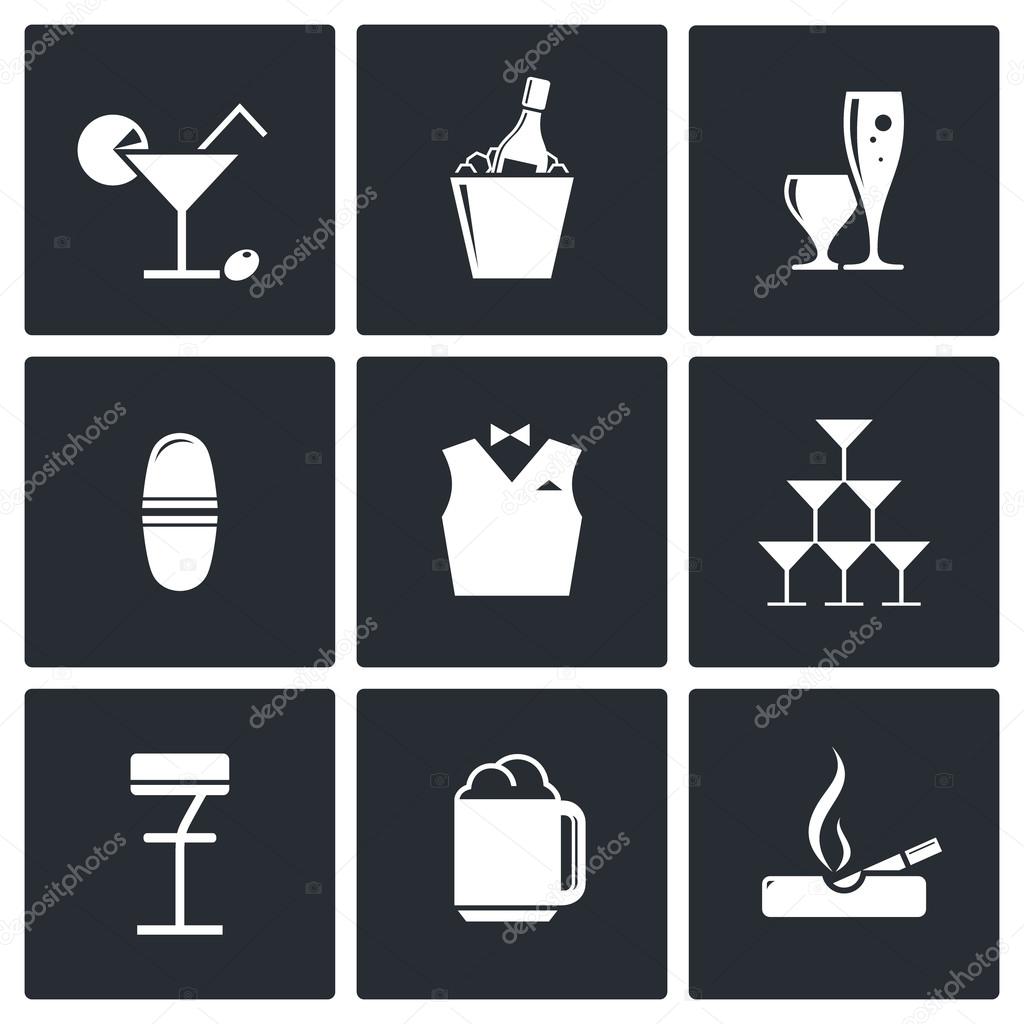 Bar icons set Stock Vector by ©steinar14 65826639