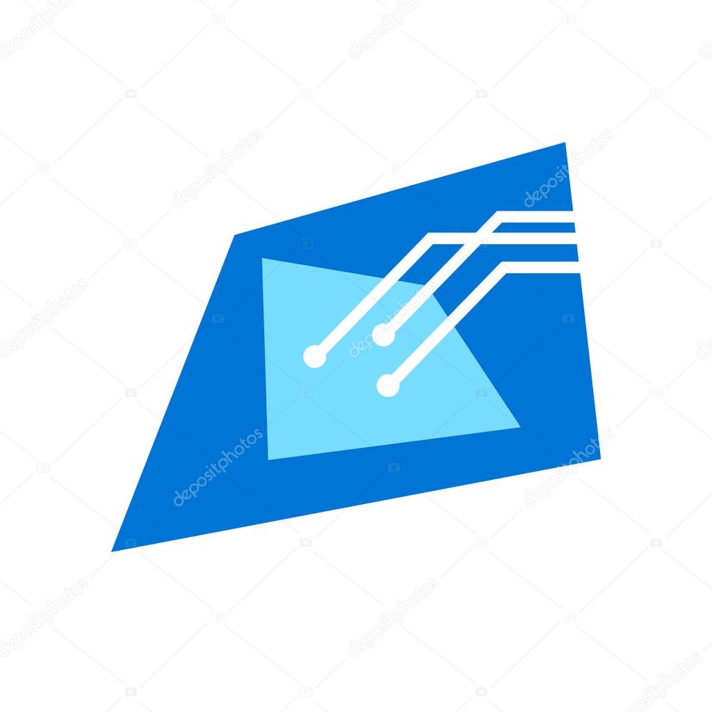 Blue technology sign Stock Vector Image by ©steinar14 #65826817