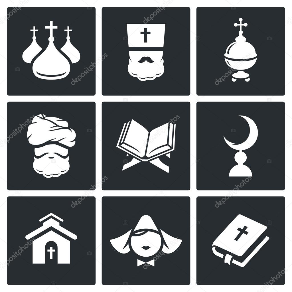 Religion, faith Icon set Stock Vector by ©steinar14 66278039