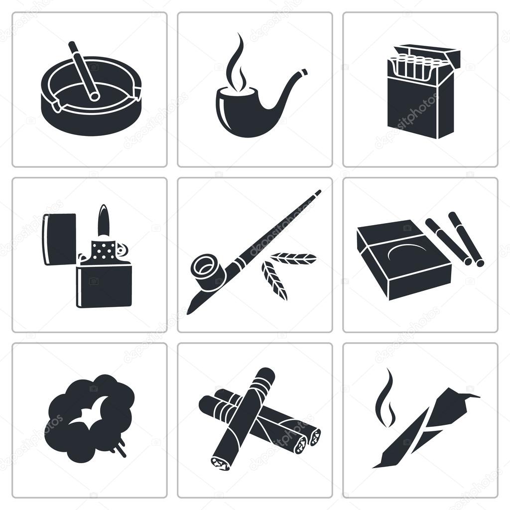 Smoking, tobacco icon collection Stock Vector Image by ©steinar14 #66278525