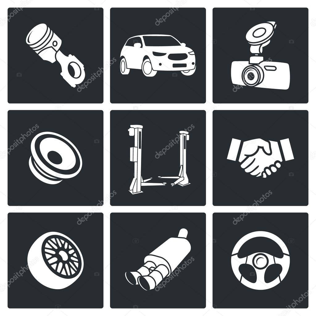 Auto service Icon set Stock Vector by ©steinar14 66278789