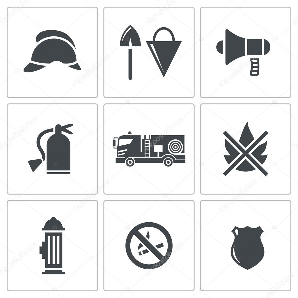 Fire Service icons set Stock Vector Image by ©steinar14 #66278893