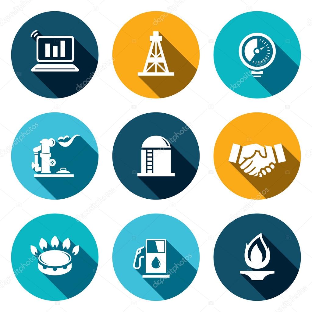 Gas trade icons set Stock Vector Image by ©steinar14 #69210441