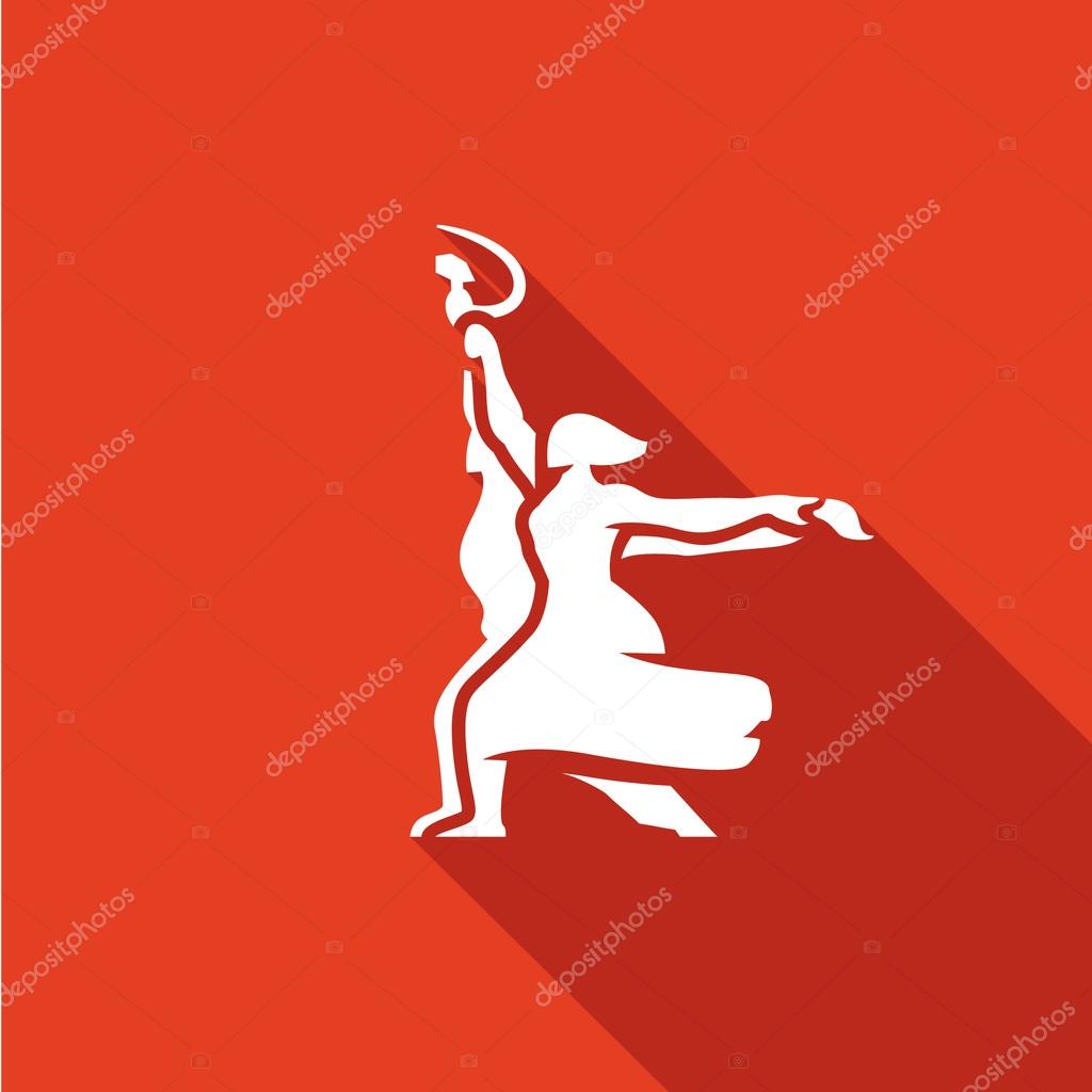Worker and Collective Farmer soviet icon Stock Vector Image by ...