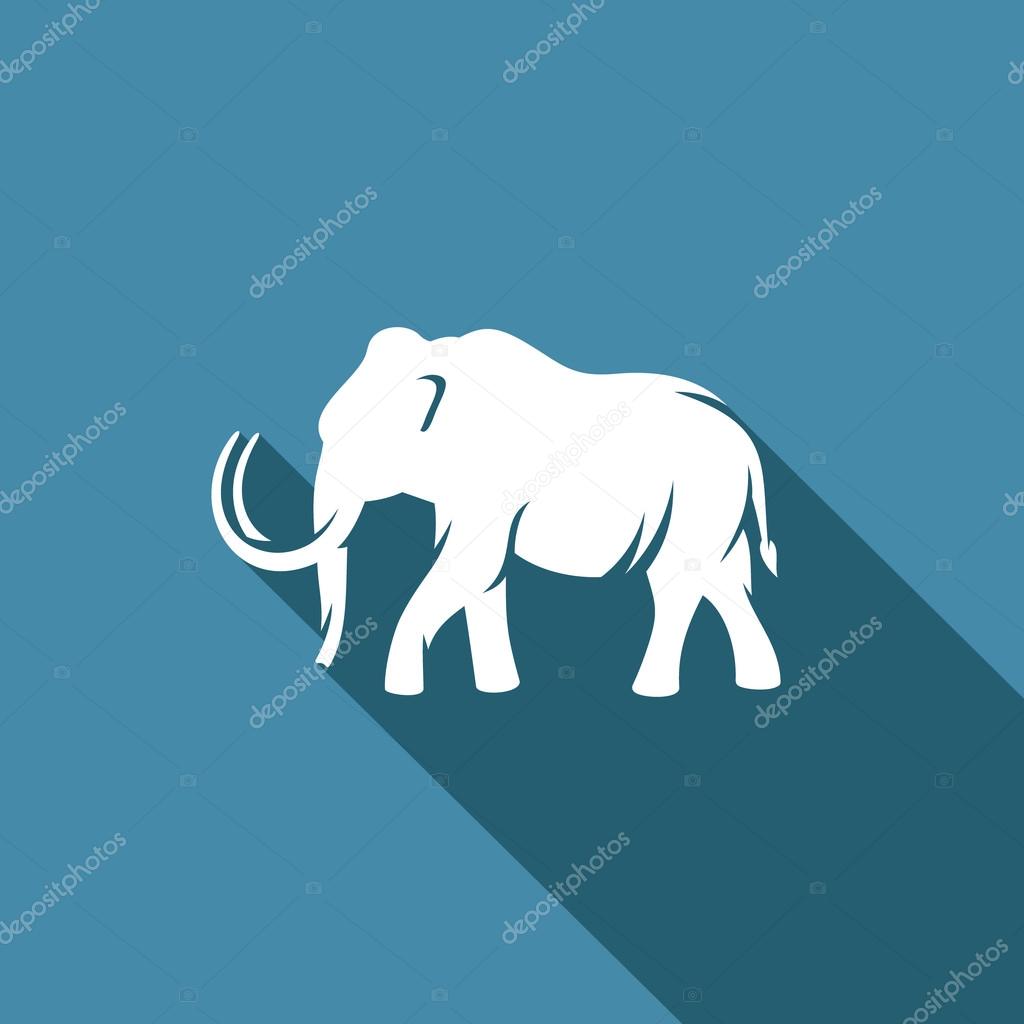 Mammoth animal silhouette icon Stock Vector Image by ©steinar14 #72236849