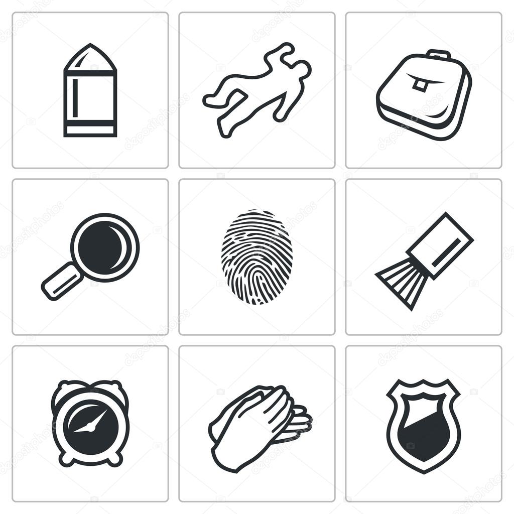 Search criminal icons set Stock Vector by ©steinar14 81298552