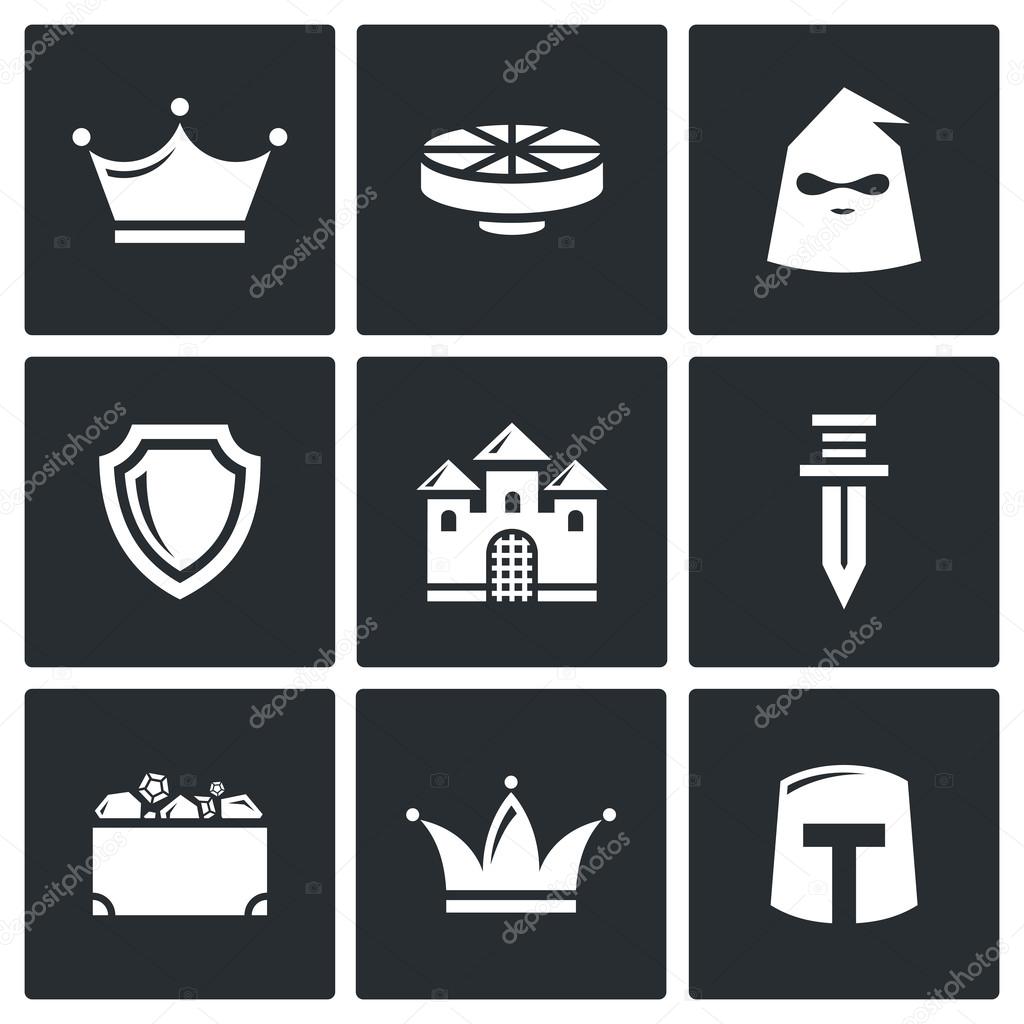 Kingdom icons set Stock Vector by ©steinar14 81298760