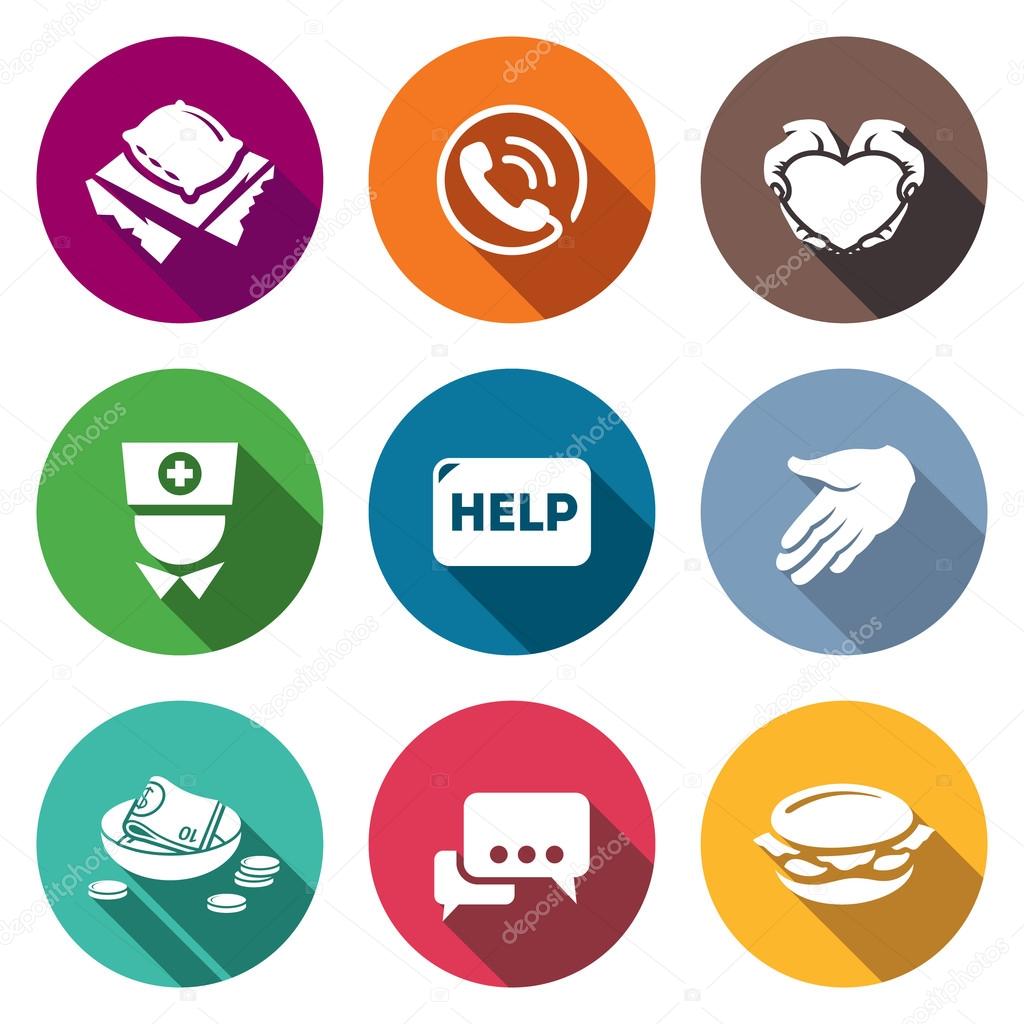 Charity Icons Set — Stock Vector © steinar14 #93724910 Charity Icons Set — Stock Vector © steinar14 #93724910