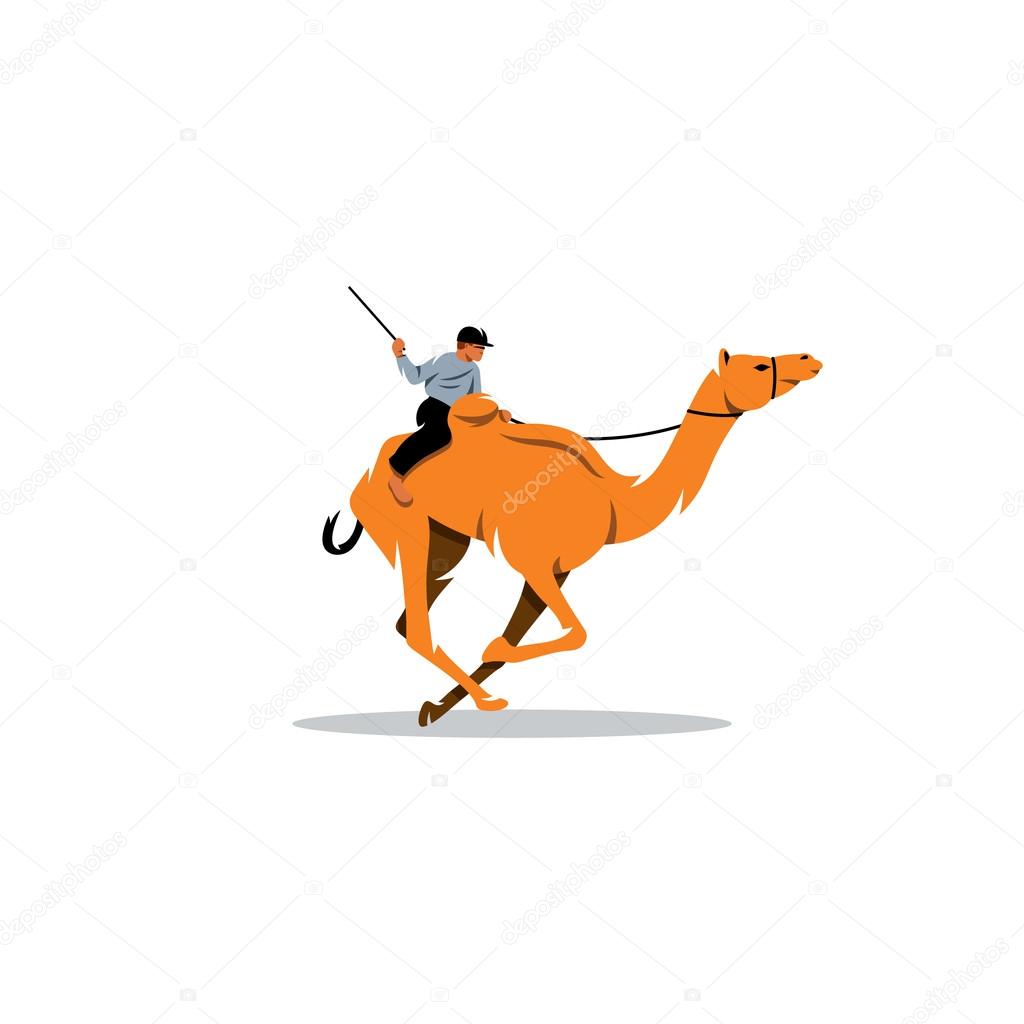 Traditional Camel Race in Middle East Stock Vector by ©steinar14 93725084