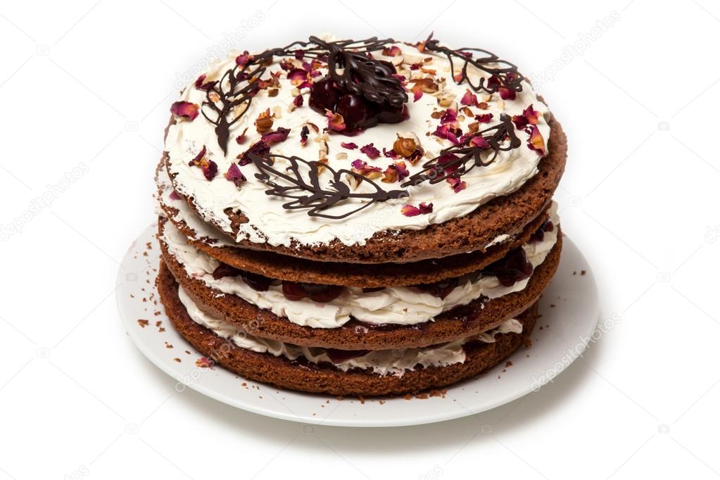 Black forest Gateau cake Stock Photo by ©west1 68248035