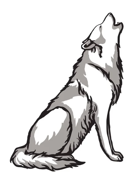 Dog Howling Drawing