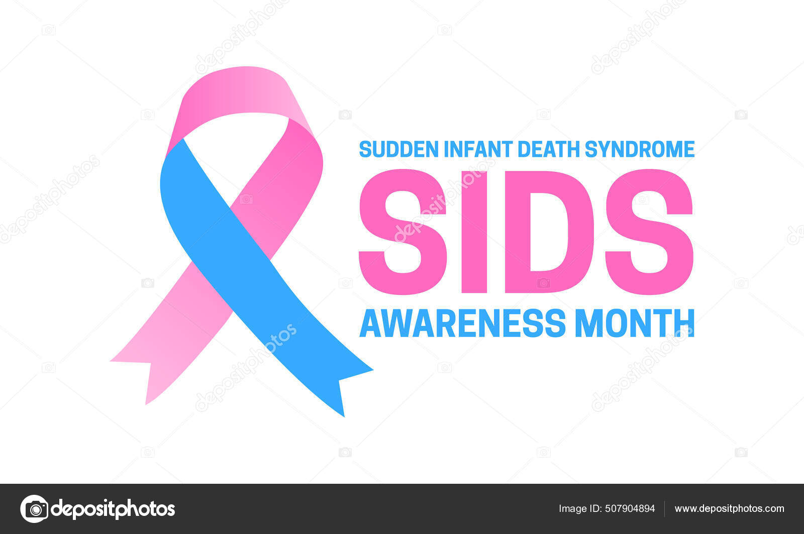Sids Sudden Infant Death Syndrome Awareness Month Logo Icon Isolated