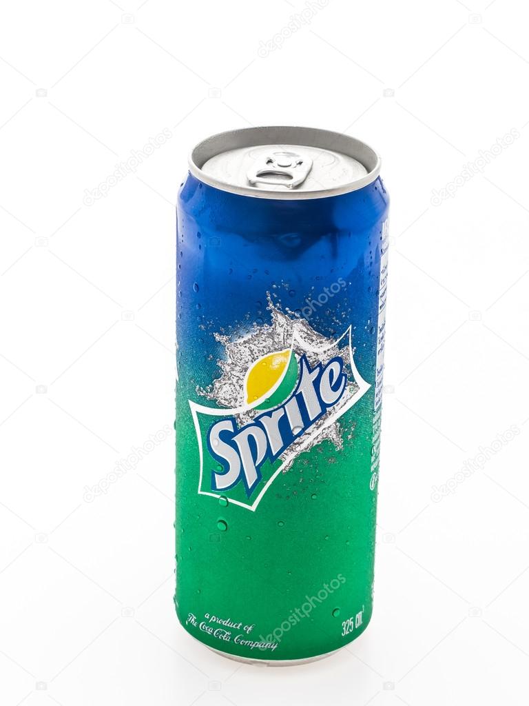 Sprite can isolated on white — Stock Editorial Photo © mrsiraphol ...