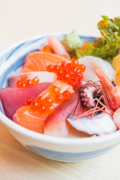 Sashimi raw fish rice bowl - Stock Image - Everypixel
