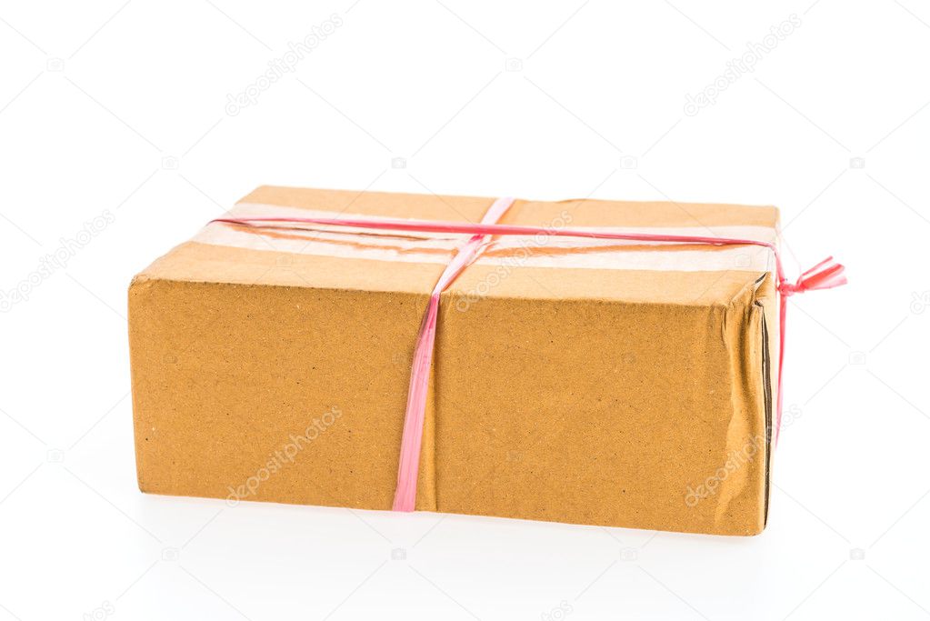 Brown parcel box — Stock Photo © mrsiraphol #61207089